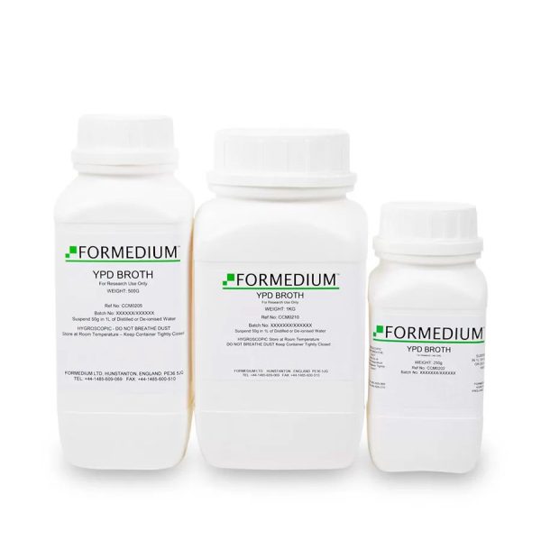 YPD Broth - Formedium Powdered Media & Liquids | UK Research & Microbiology