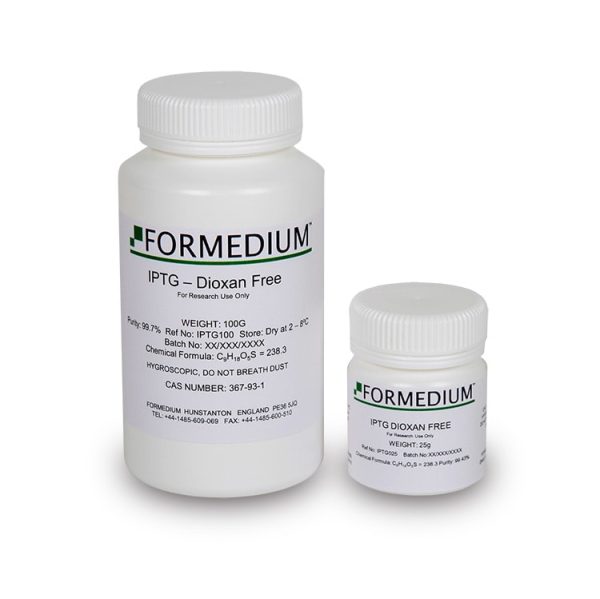 IPTG Dioxane Free 99.9% Purity | Formedium Powdered Media